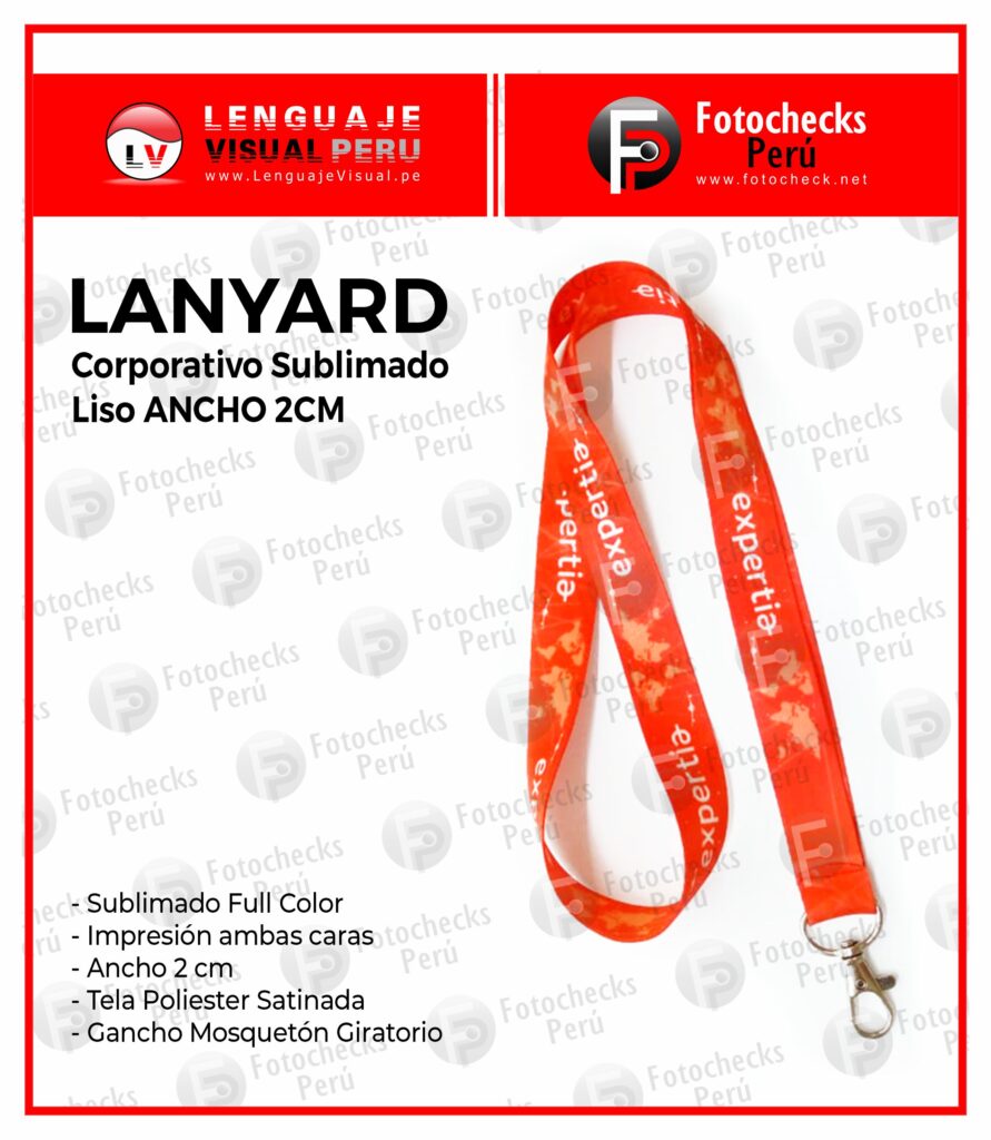 Lanyard liso cinta corporativo sublimado - Vendio Lanyards